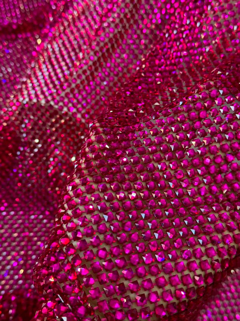 Fuchsia in Pink Fishnet – Atelier Rioux Fabric Store