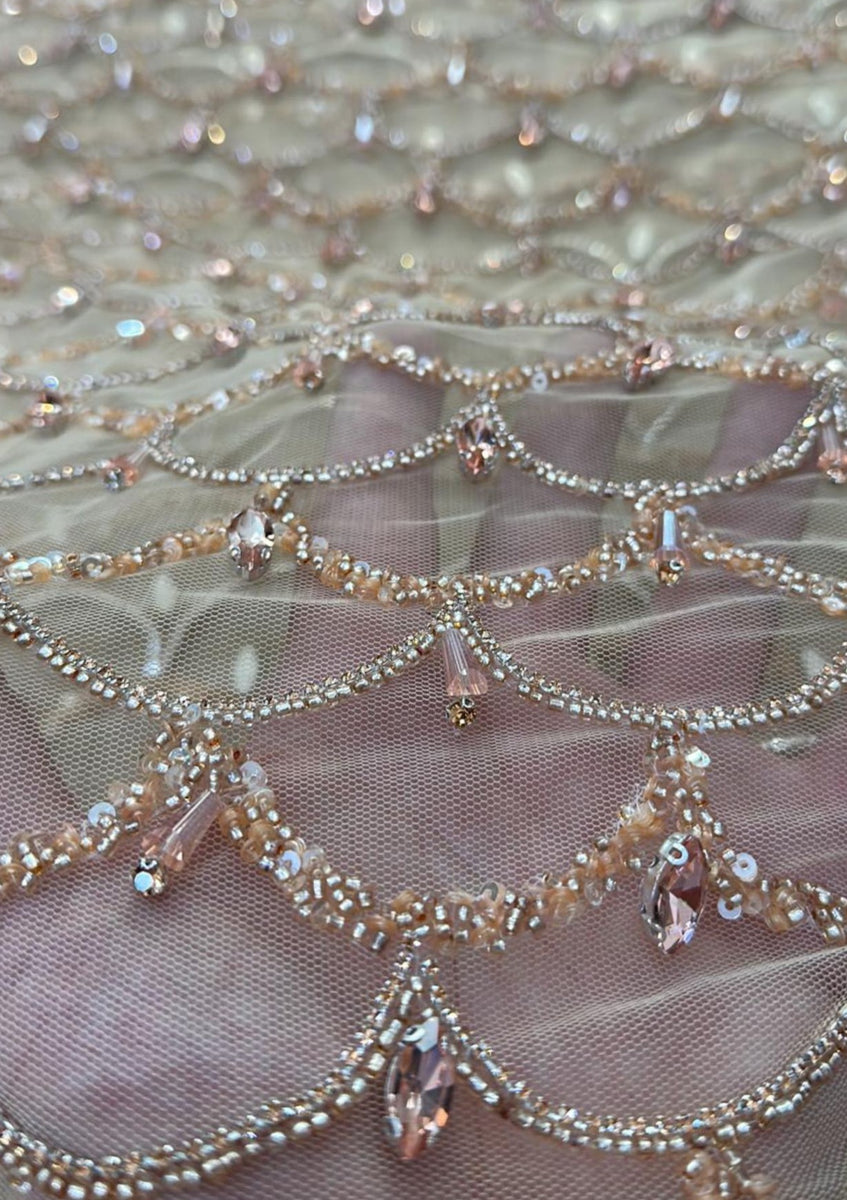 Hand Embroidered Crystal Tulle – Atelier Rioux Fabric Store