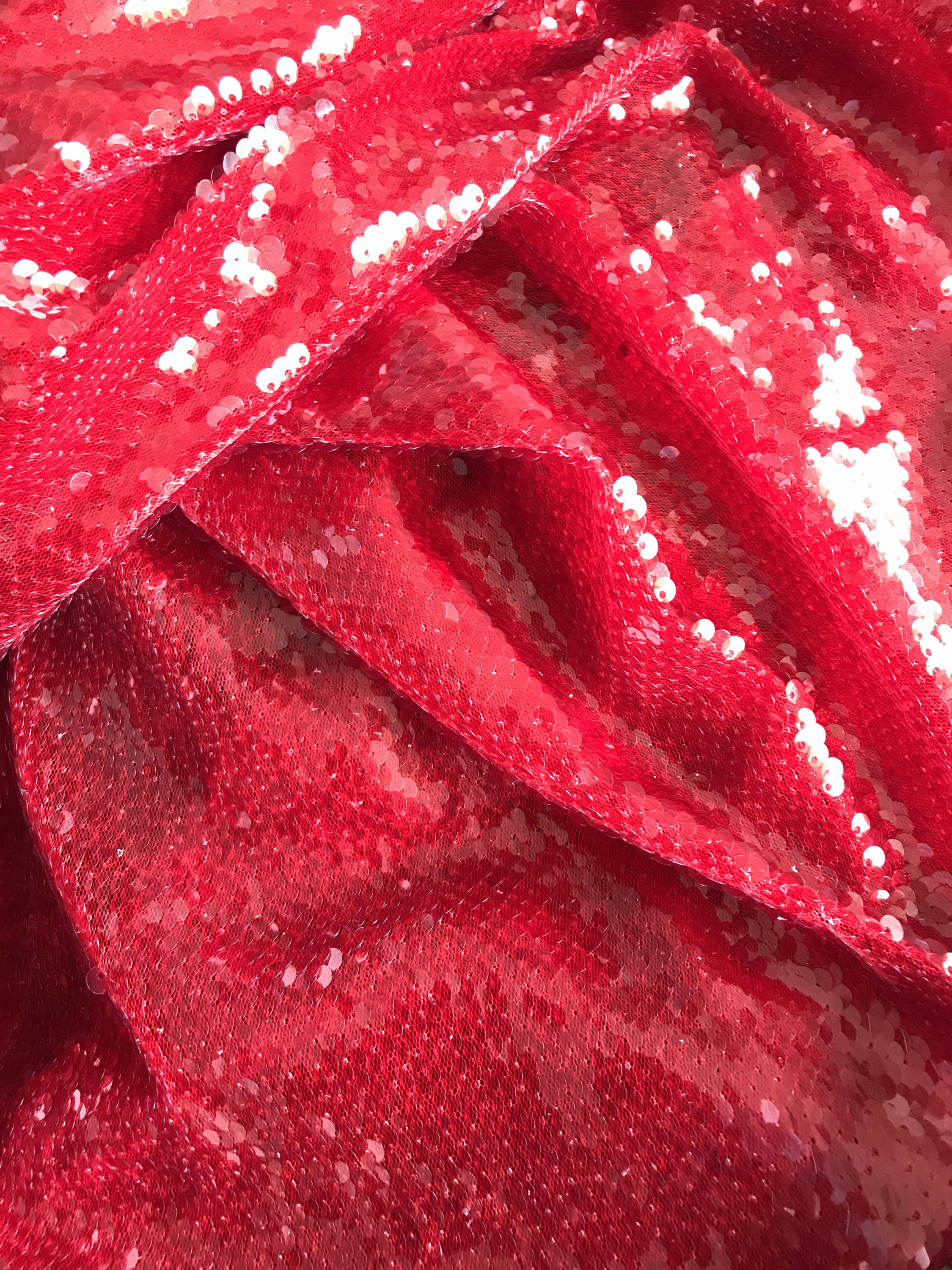 Transparent Red Round Sequin Fabric – Atelier Rioux Fabric Store