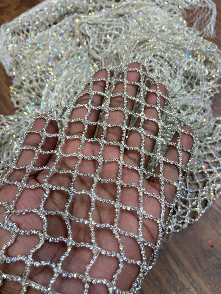 Crystal Lattice | Crystal Silver – Atelier Rioux Fabric Store