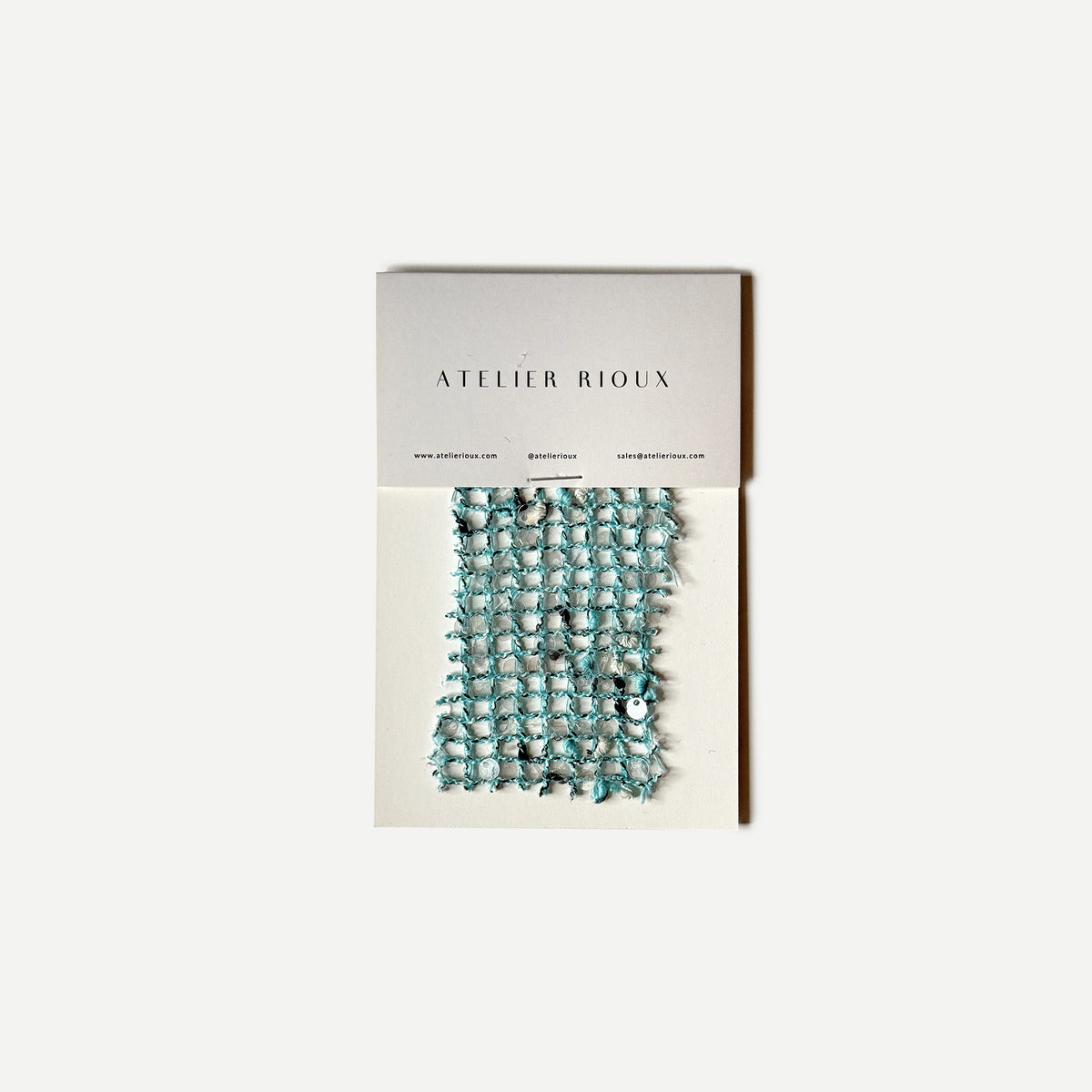 Aqua Frayed Mesh Fabric – Atelier Rioux Fabric Store